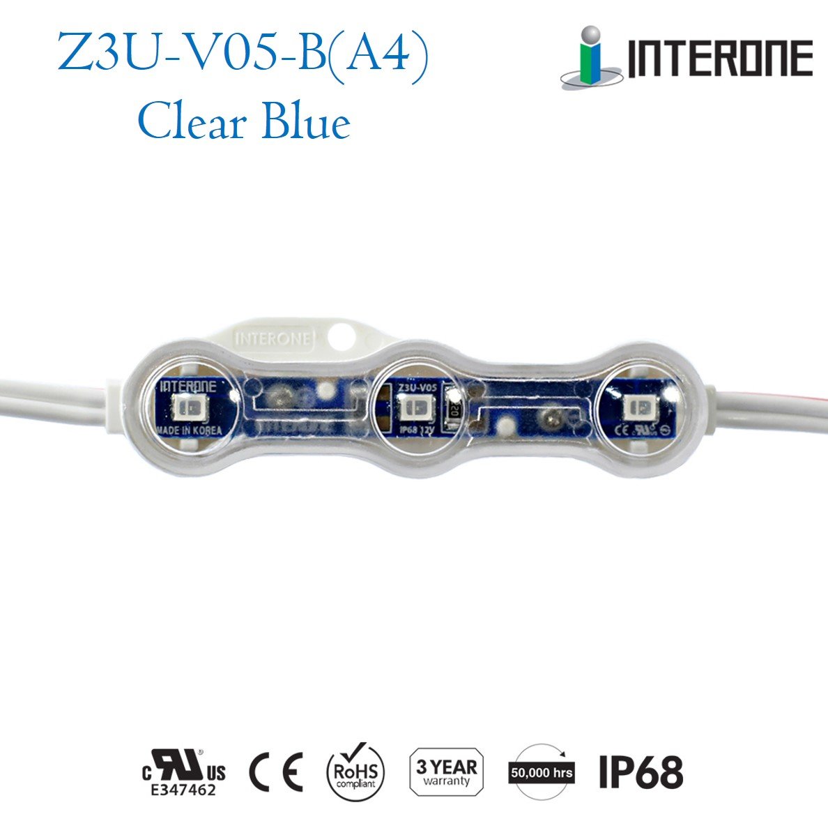 Interone Clear Blue LED - Z3U-V05-B(A4) - UNICO Co. Estore