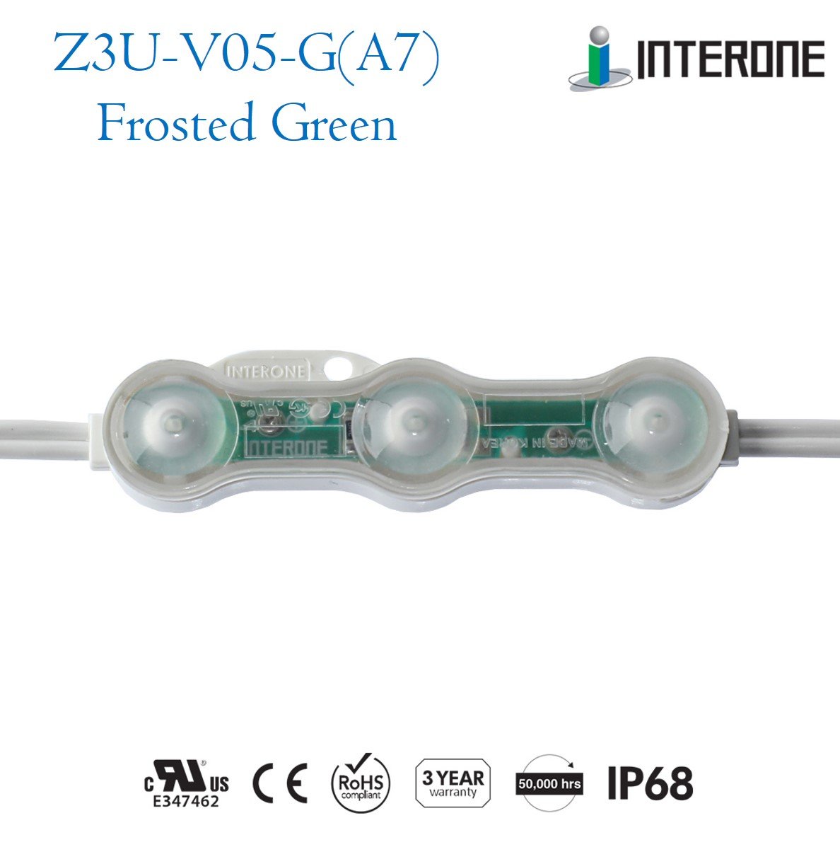 Interone Frosted Green LED - Z3U-V05-G(A7) - UNICO Co. Estore
