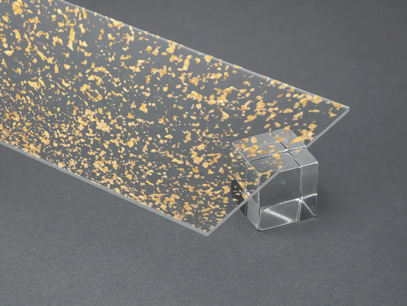Transparent Gold Leaf Acrylic - 3MM - UNICO Co. Estore